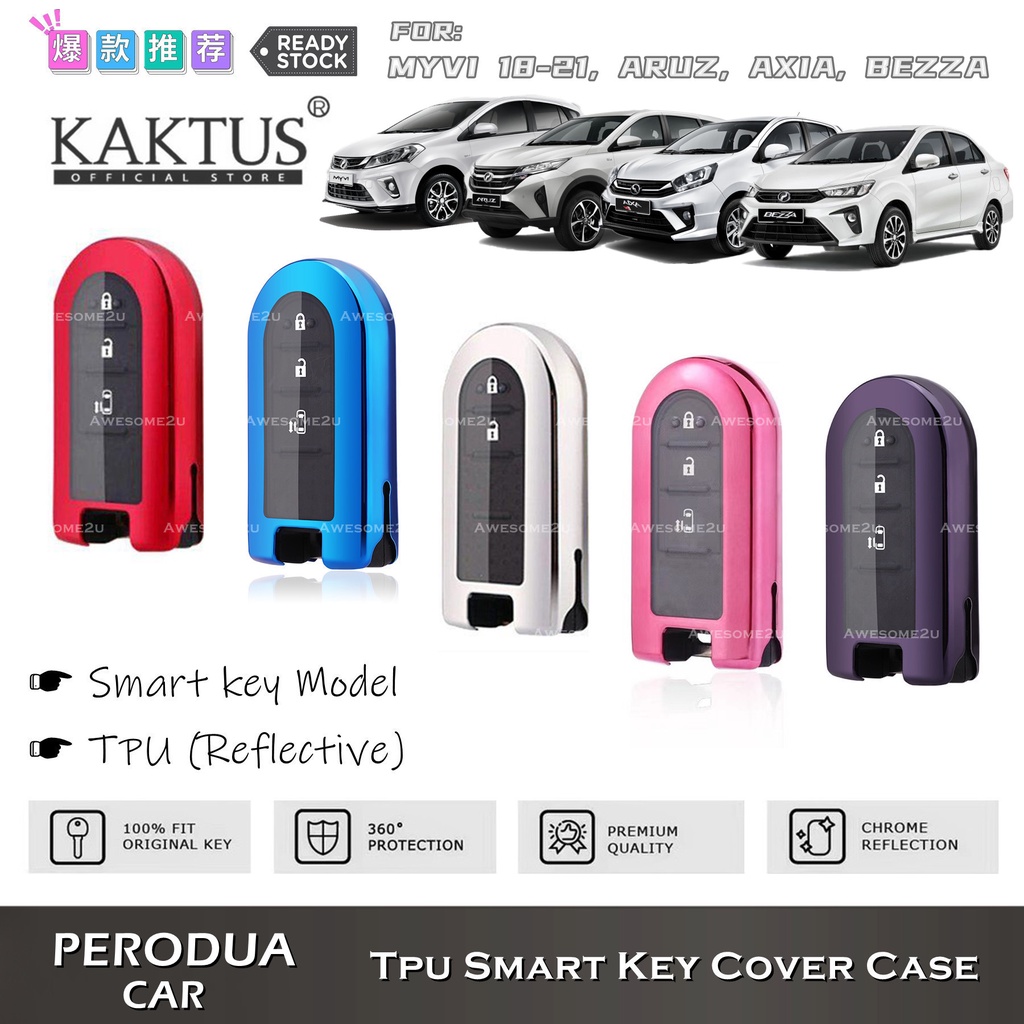Awesome2u Perodua Aruz Axia Bezza Myvi gen3 Car Key Cover Case Key Fob ...
