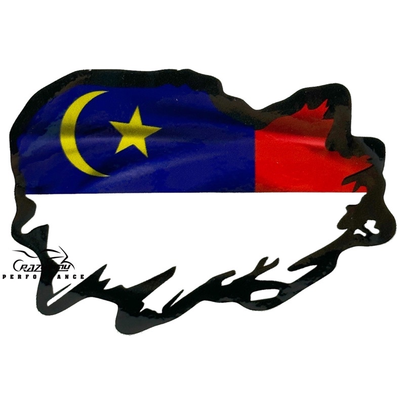 STICKER MOTOR FLAG BENDERA NEGERI VIETNAM MALAYSIA SELANGOR PERAK ...