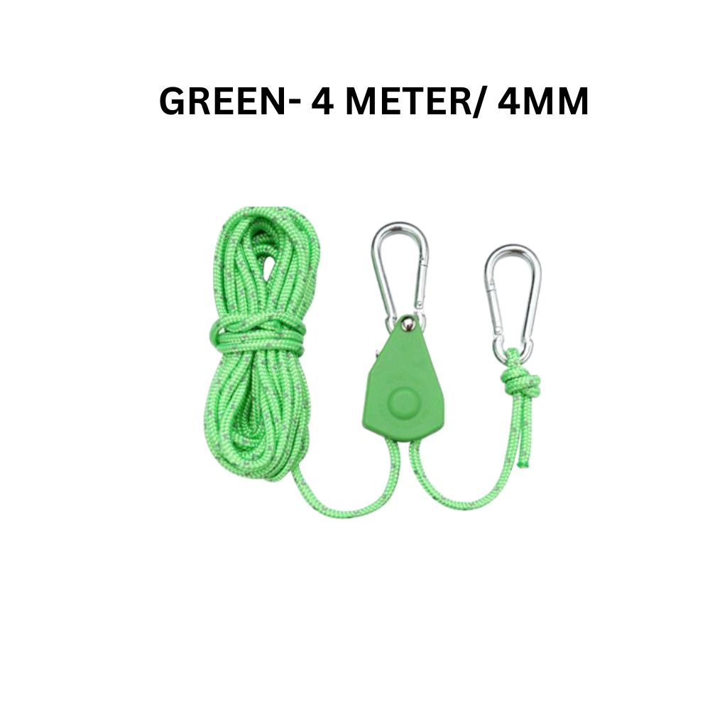 2M Rope Pulley Adjuster Camping Tent Rope Buckle Adjustable Wind Rope ...