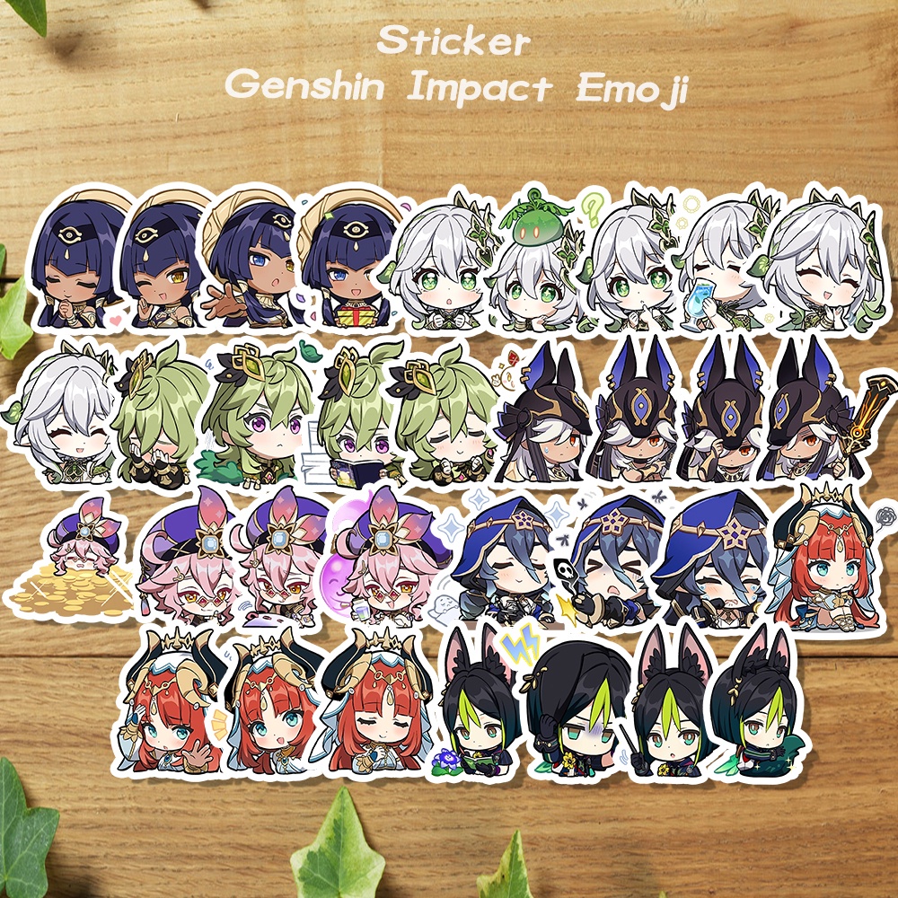 Genshin Impact Emoji Vinyl Sticker / Genshin Sumeru Character Sticker ...