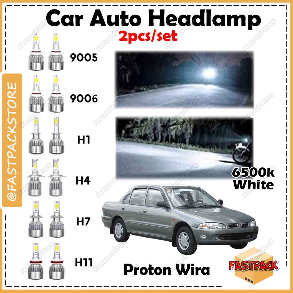For Proton Wira C6 Car Auto Headlight Headlamp LED White Light Bulb ...