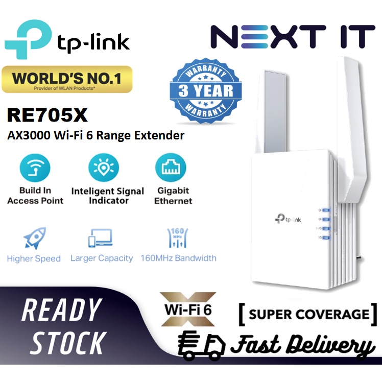 [READY STOCK] TP-Link RE705X AX3000 GIGABIT DUAL BAND MESH WIFI 6 RANGE ...