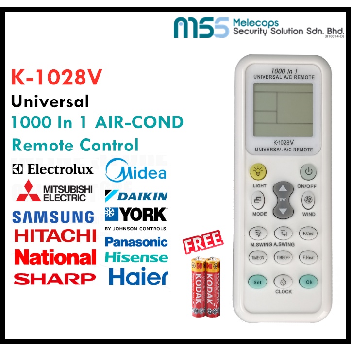 1000 In 1 Universal Aircond Remote Control (K-1028V) | Shopee Malaysia