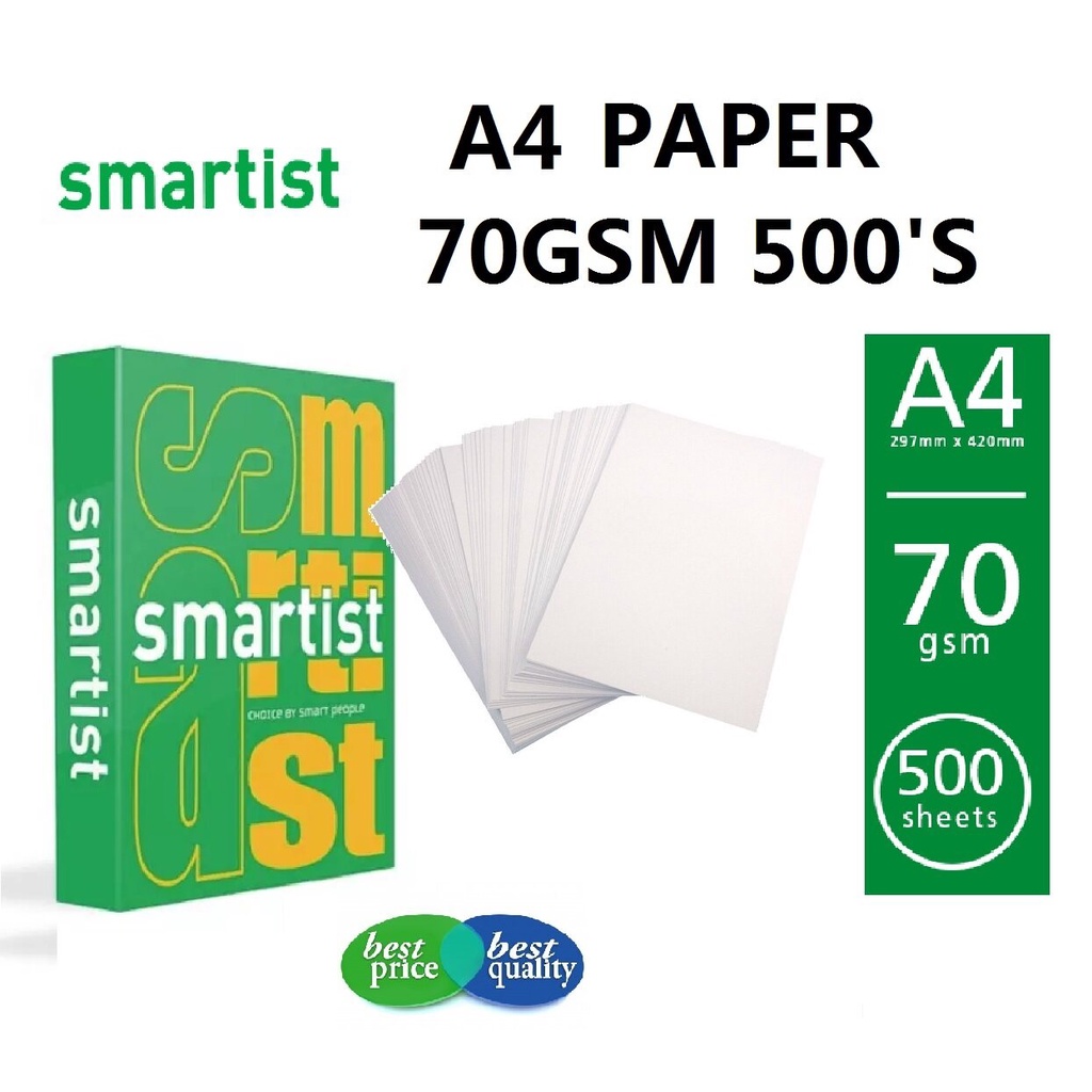 Smartist A4 Paper 70gsm - 1 ream | Shopee Malaysia