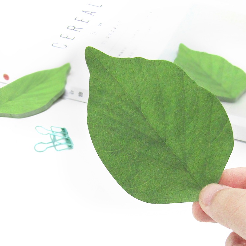 50 Sheets Simulated leaf Sticky Notes simple note book message post ...