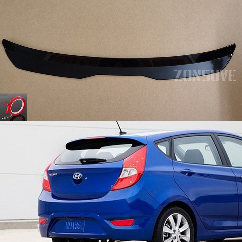 Use For Hyundai Accent 2012-2015 Year Roof Spoiler Carbon Fiber Look ...