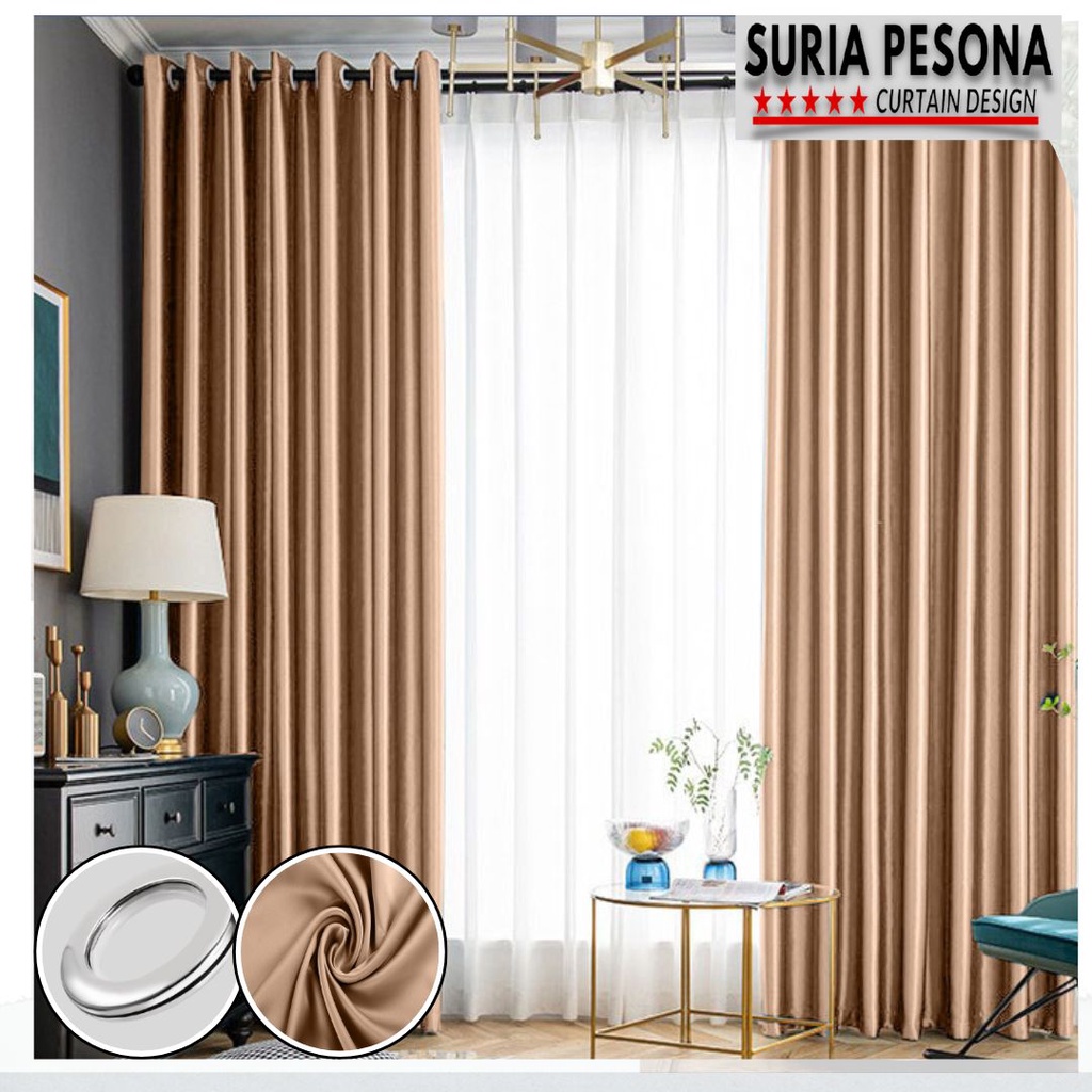 G3-Ready Made Curtain!! Siap Jahit Langsir ,LangsirKain Tebal (JENIS ...