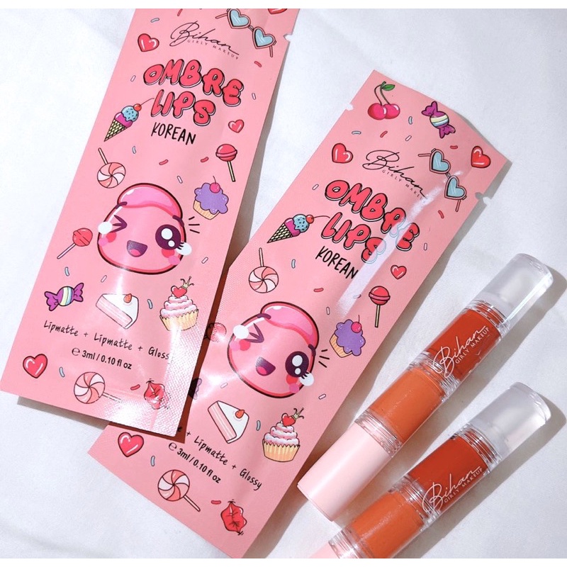 LIPMATTE OMBRE LIPS KOREAN 3 IN 1 BIHAN l BIHAN COSMETICS | Shopee Malaysia
