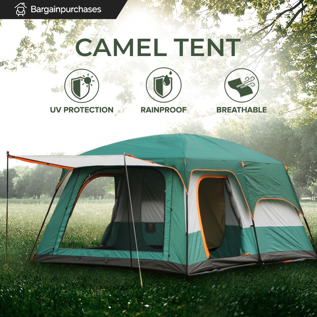 EXTRA SPACIOUS FAMILY CAMPING KHEMAH UNTA CAMEL TENT Waterproof Double ...