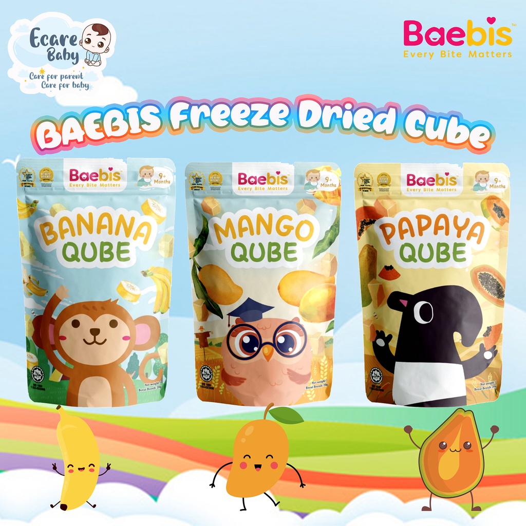 Baebis Natural Fruit Cube Baby Freeze Dried Real Fruits Qube Baby ...