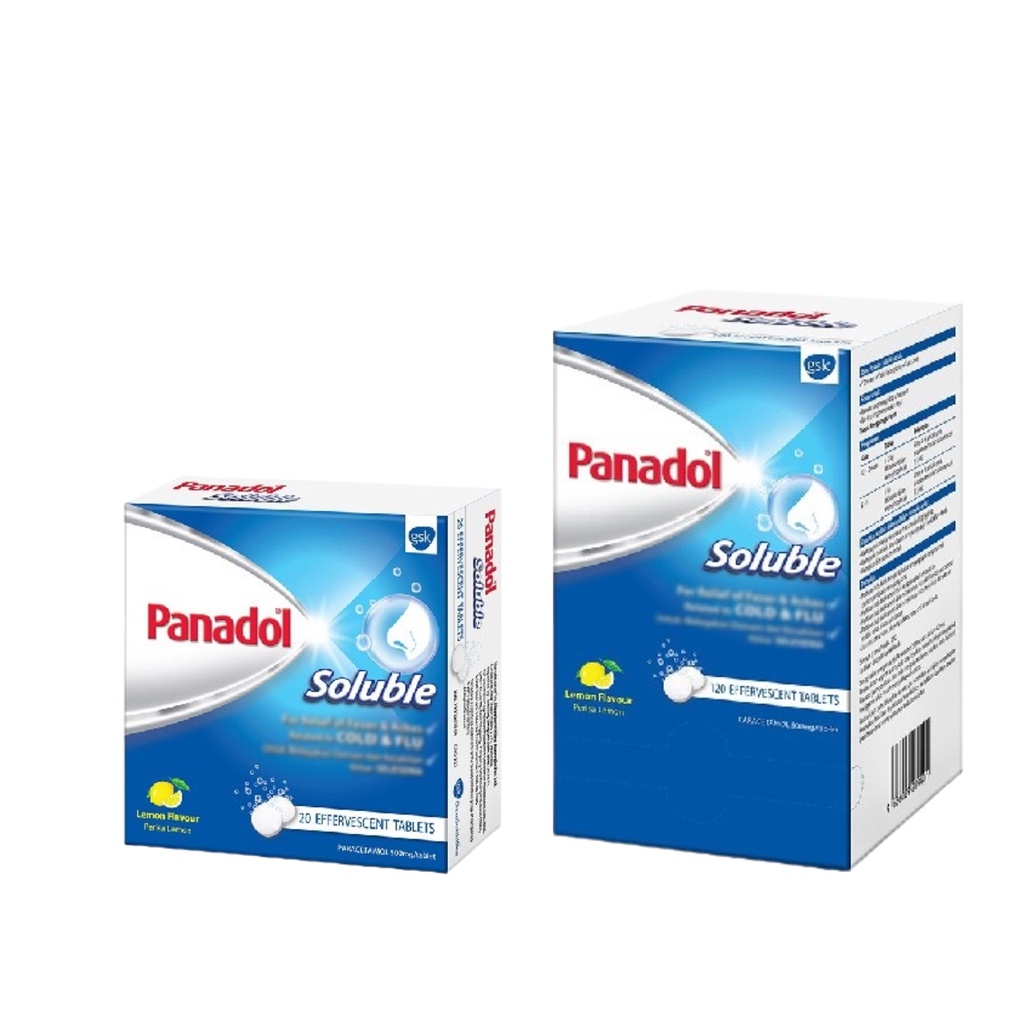 Panadol Soluble Paracetamol 500mg Efferverscent Tablets Lemon Flavor ...