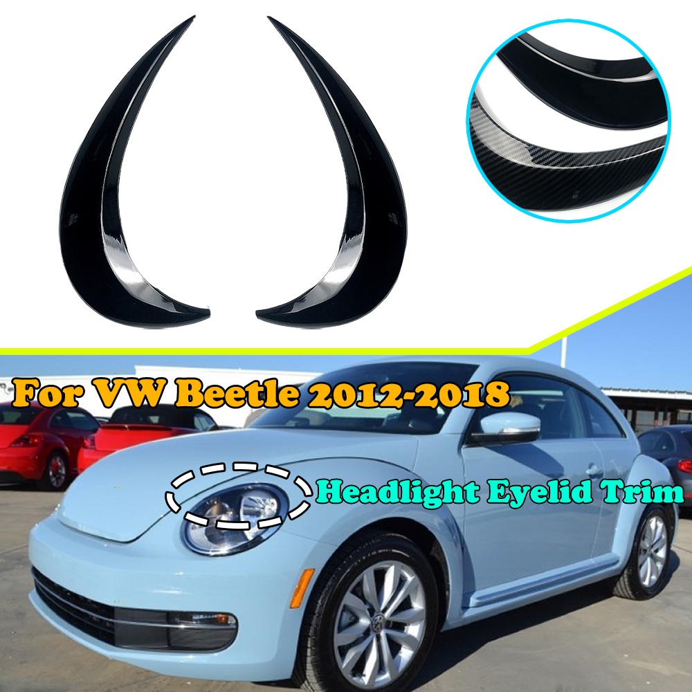 Car Front Headlight Eyelids Eyelashs Covers Headlamp Eyebrows Sticker ...