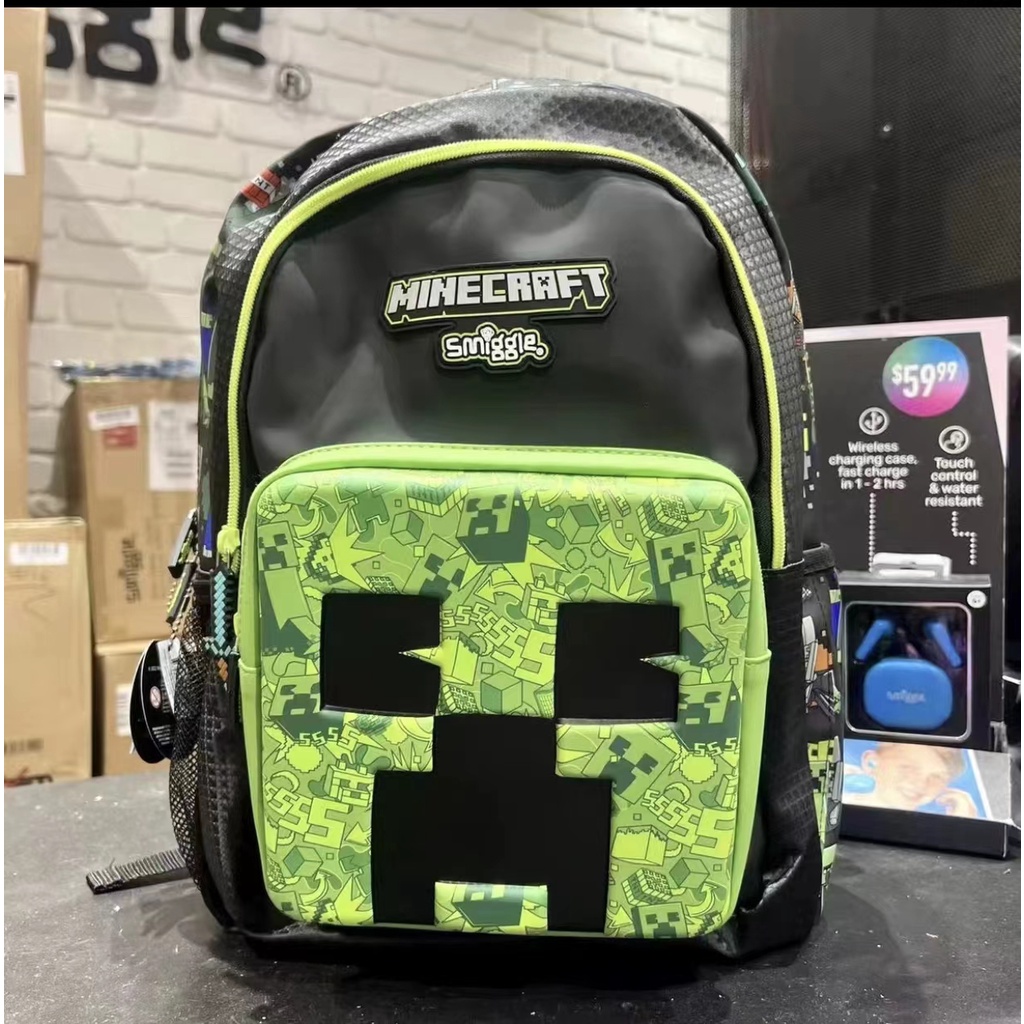 Smiggle MINECRAFT Classic Backpack for Primary Children | Shopee Malaysia