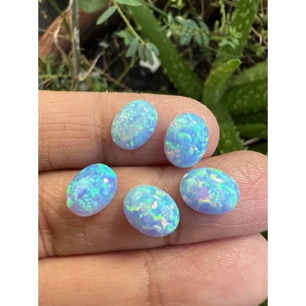 Opal Cabochon 6X8 MM (1 Tablet). LAB Creative SYNTHETIC OPALPINK 6X4 2 ...