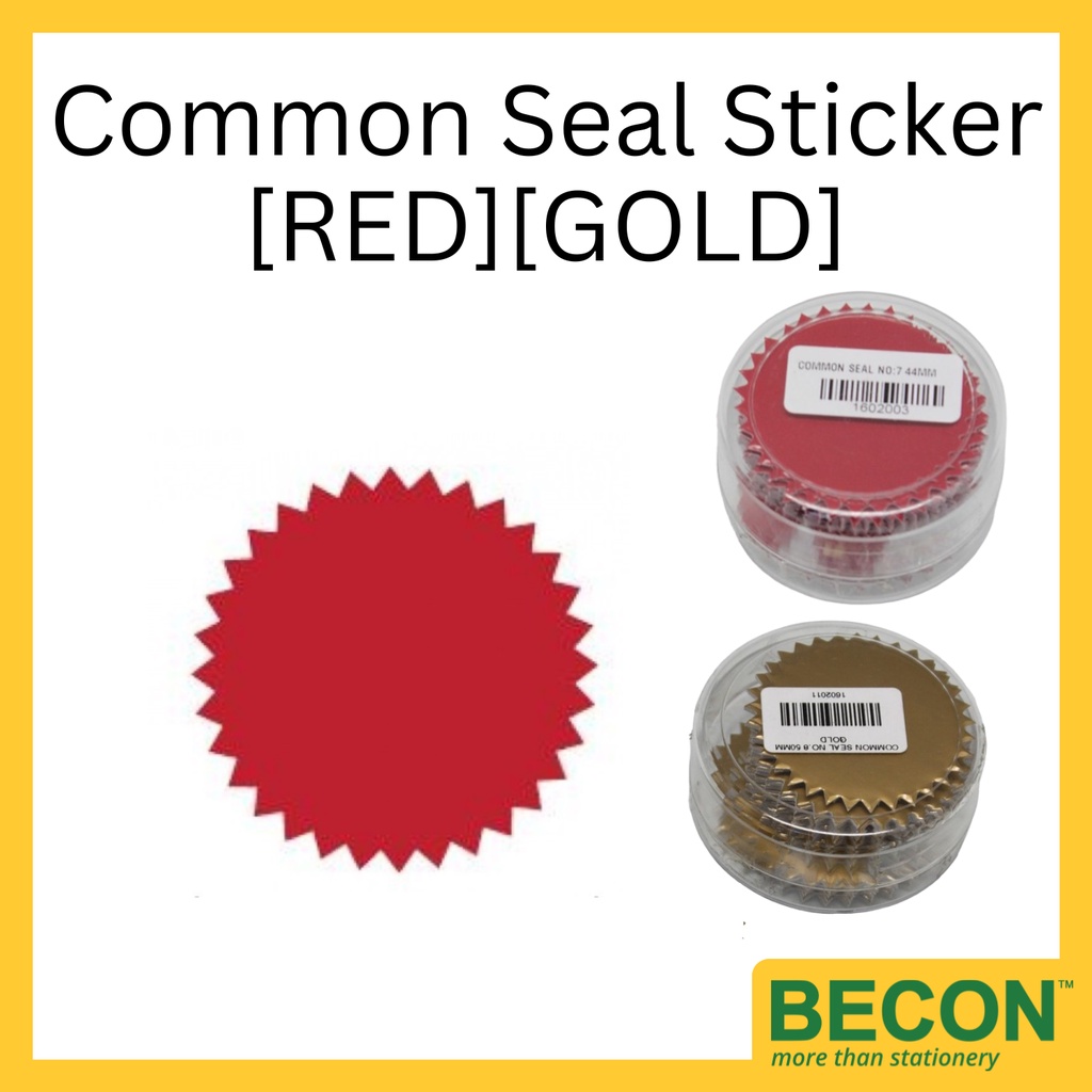 Common Seal Sticker [RED][GOLD] | Shopee Malaysia