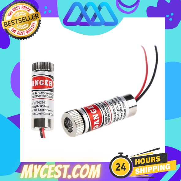 650nm 5mW Red Point Laser Module Head Glass Lens Focusable Focus ...