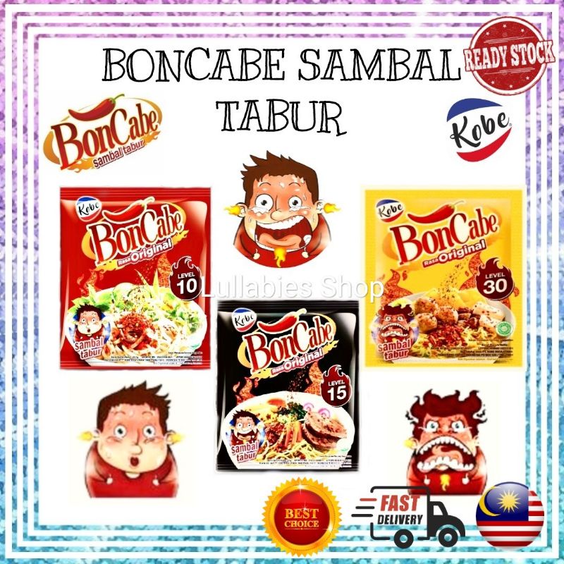 Boncabe Sambal Tabur Sachet Level 10 Level 15 Level 30 Travel Pack ...