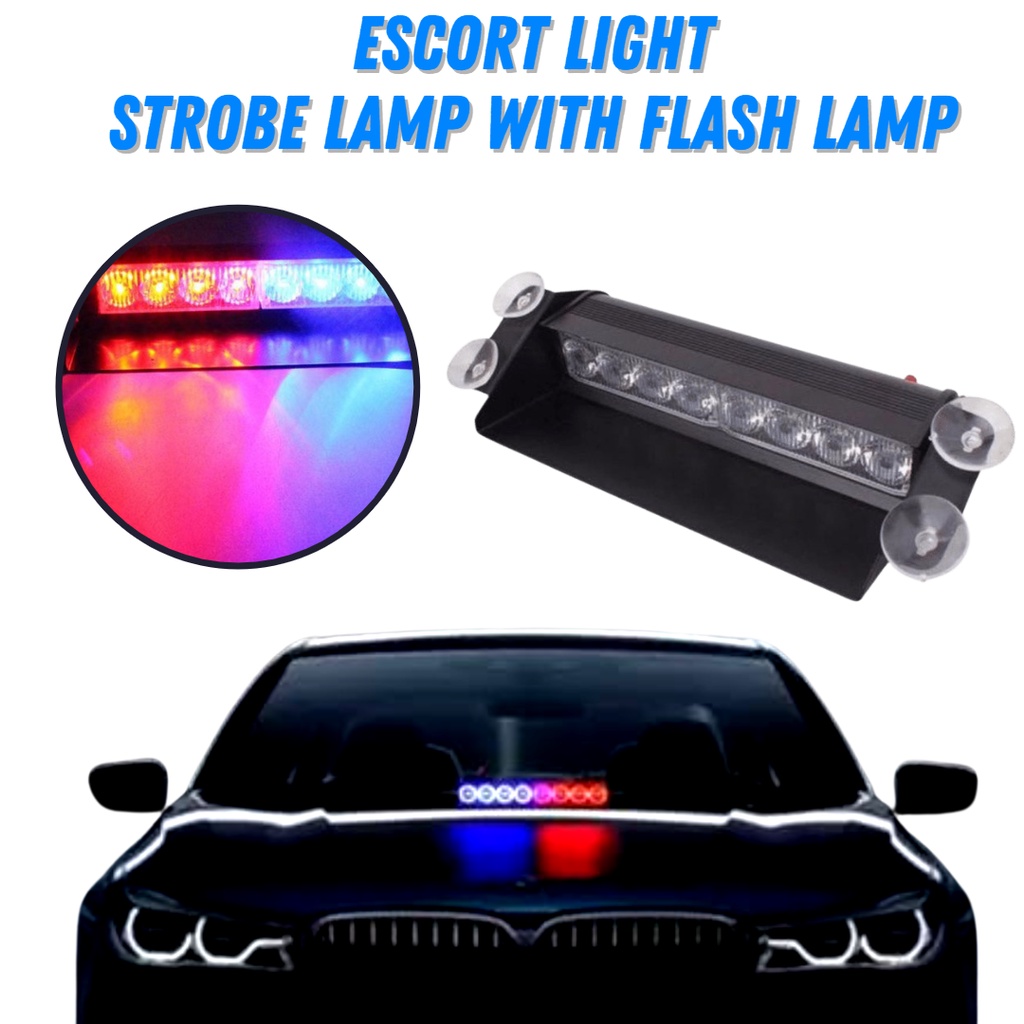 CAR ESCORT LIGHT LED Flashing Light Strobe Light Emergency Flash Light ...