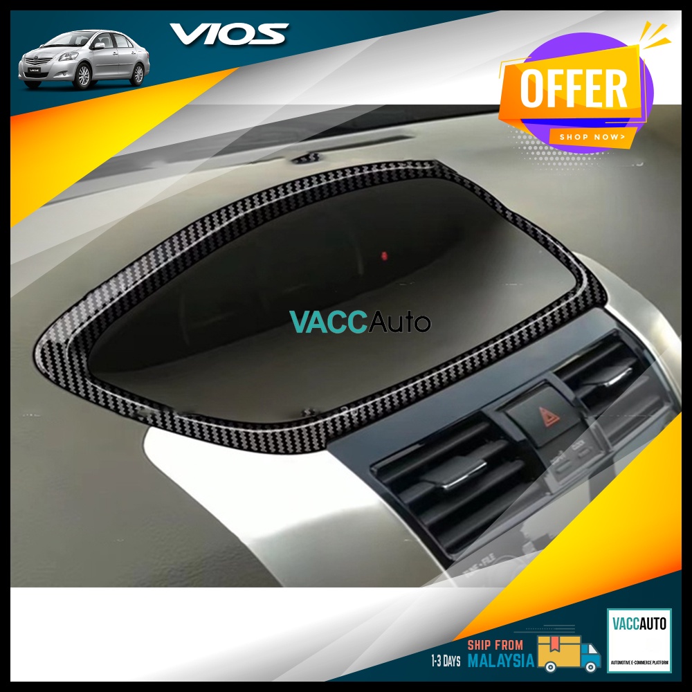Toyota Vios (2nd Gen) Meter Lining Carbon Fiber Design Trim 2007-2012 ...