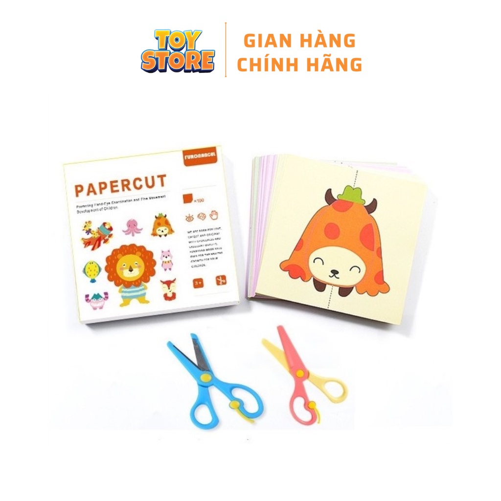 Toystore craft paper cutting set comes with 2 FUDAER scissors | Shopee ...