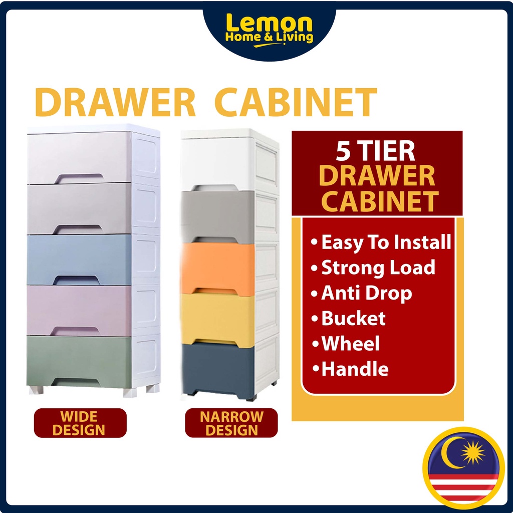 5 Layer Wardrobe Foldable Storage Box Drawer Cabinet Rack Clothes ...