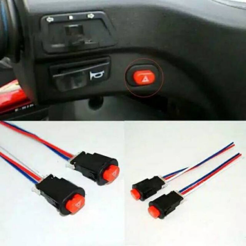 TOMBOL Hazard Sen Turn Signal Switch Button/Universal Light On off ...