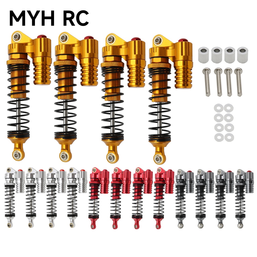 MYHRC 4 pcs Full Metal RC Piggyback Shock Absorber Hole to hole 90mm ...
