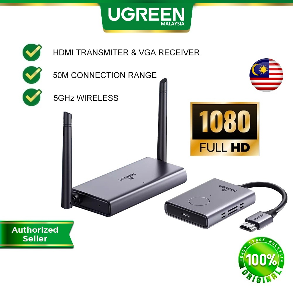 UGREEN Wireless HDMI Extender Video Transmitter Receiver Kit 5G 50M ...