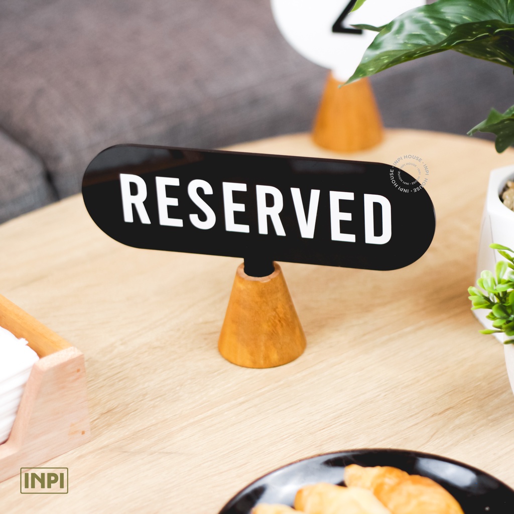 Reserved Sign Cafe Resto Table Reserved Sign - INPI | Shopee Malaysia