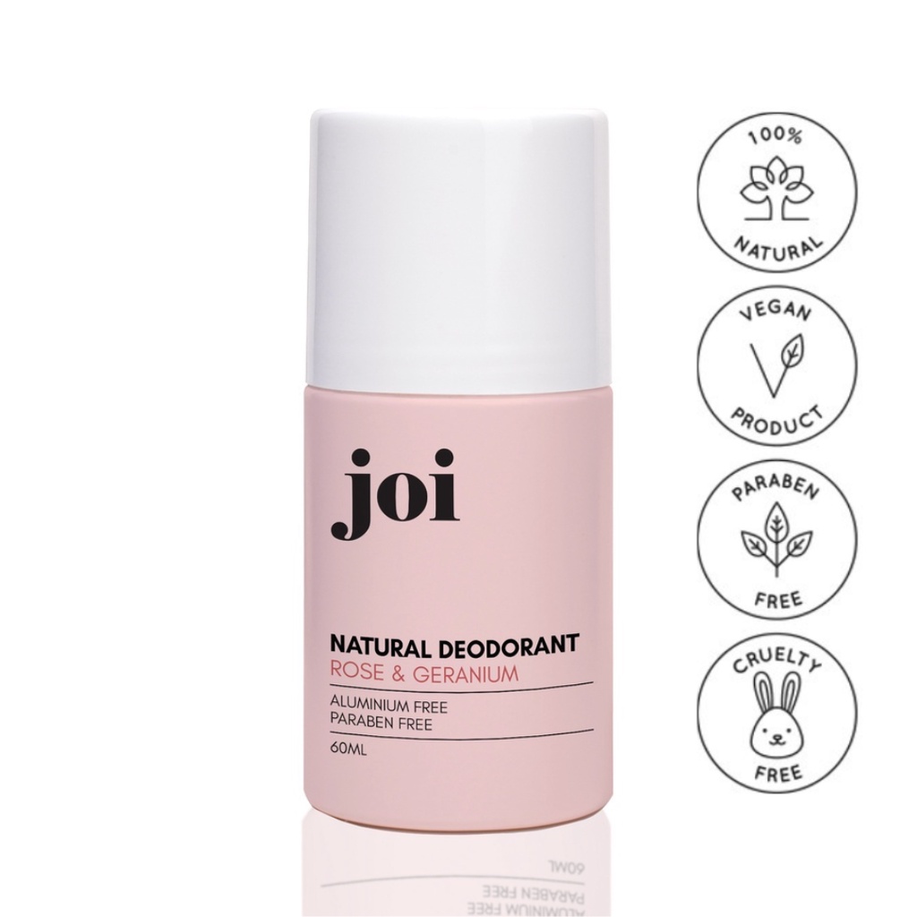 JOI ROSE & GERANIUM NATURAL DEODORANT [ 60ML ] | Shopee Malaysia