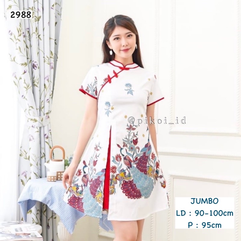 PUTIH MERAH Red Dress batik Sogan/Cheongsam batik couple qipao Family ...