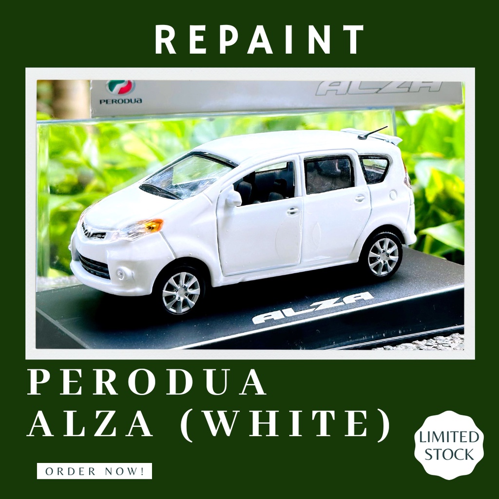 DIECAST PERODUA ALZA WHITE (REPAINT) | Shopee Malaysia