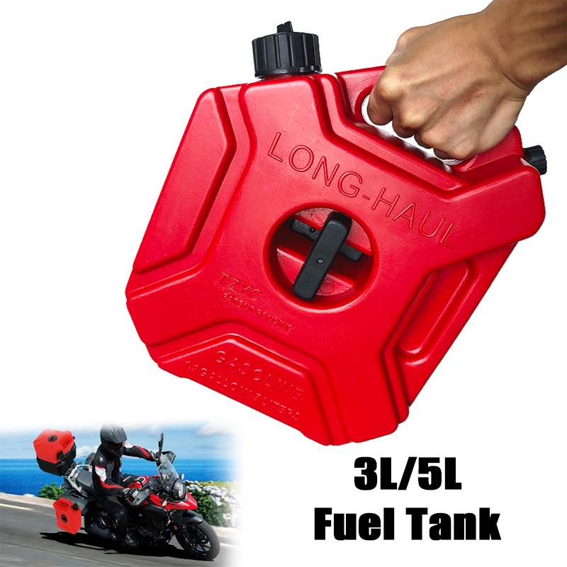 3L/5L Red Fuel Tank Petrol Cans Barrels Can Gas Spare Container Anti ...
