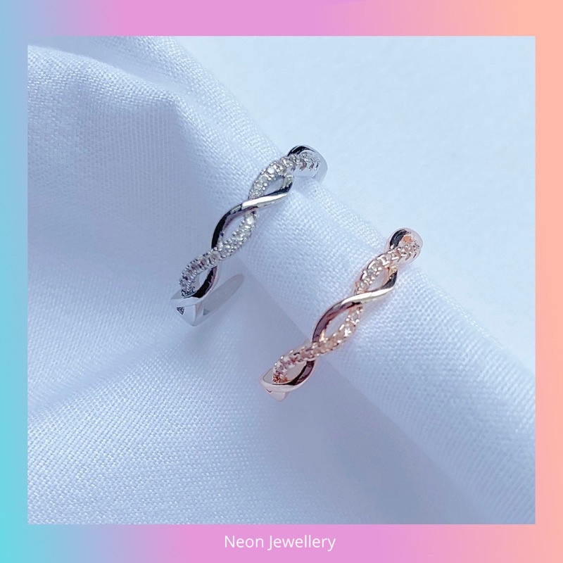 Adjustable S925 Woman Rings With Twisted Diamond Korean Diamond Ring ...