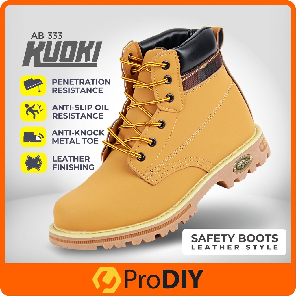 PRODIY KUOKI Safety Boots High Cut Kasut Safety Boot Lelaki Kasut ...
