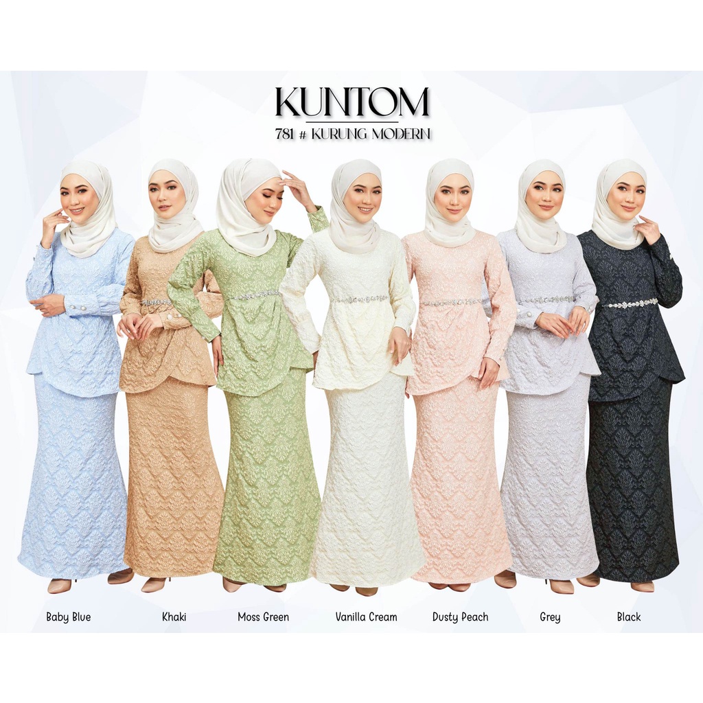 CHICCHOC l KUNTOM KURUNG MODEN 781 BAJU RAYA READY STOCK | Shopee Malaysia