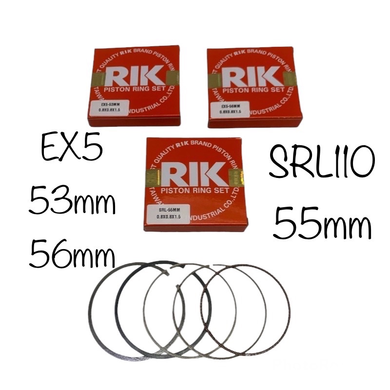 RIK RACING PISTON RING EX5 KRISS SRL 53MM 56MM 55MM | Shopee Malaysia