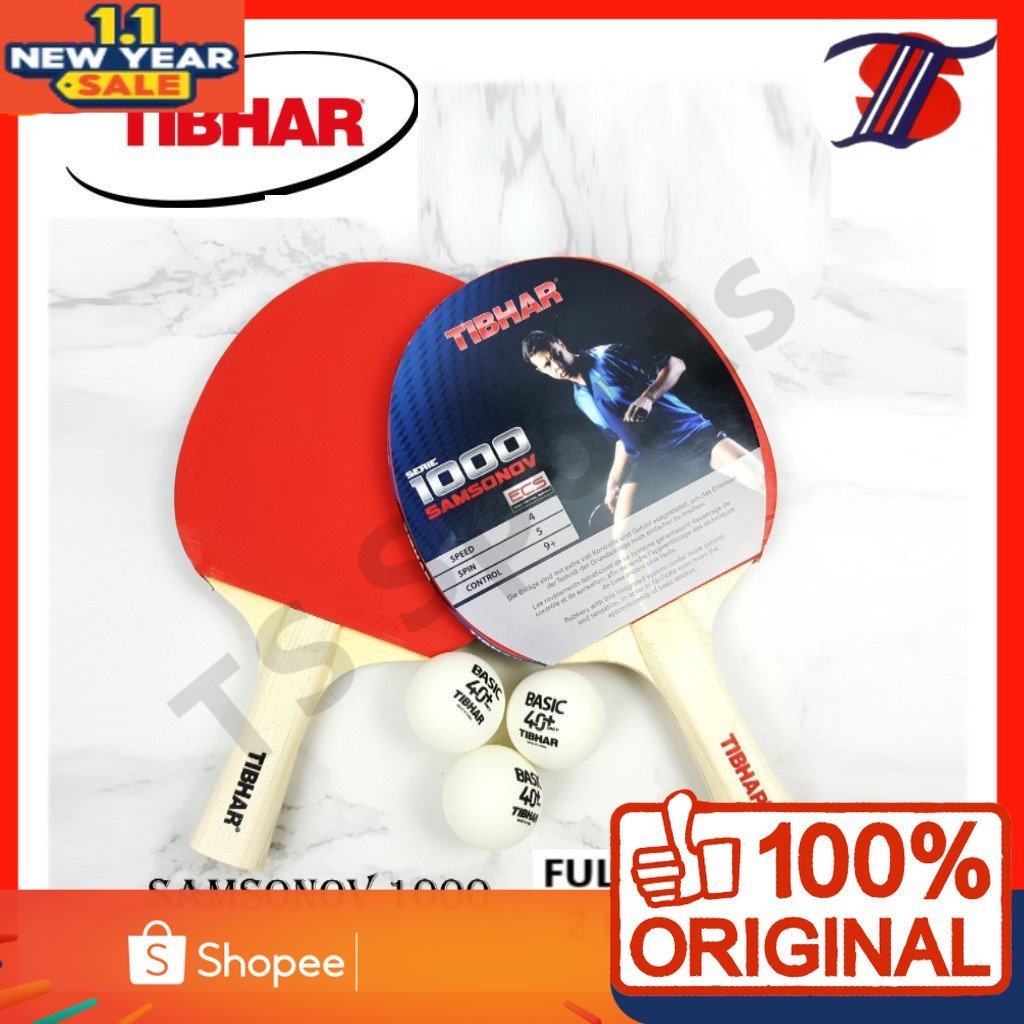 Tibhar Ping Pong [ 2 Bats with 3 Balls combo set ] Table Tennis Bat ...