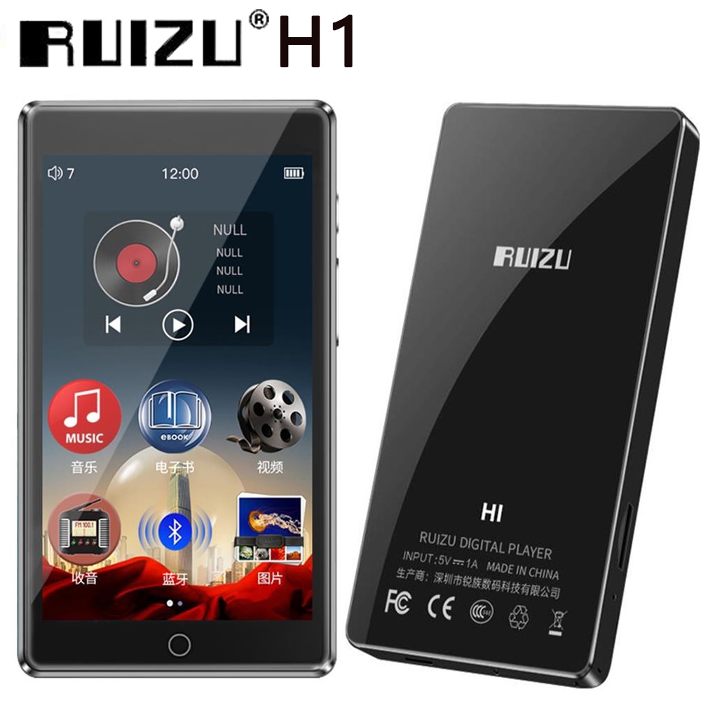RUIZU H1 Full Touch Screen 4.0inch MP3 Player Bluetooth 32GB Music ...