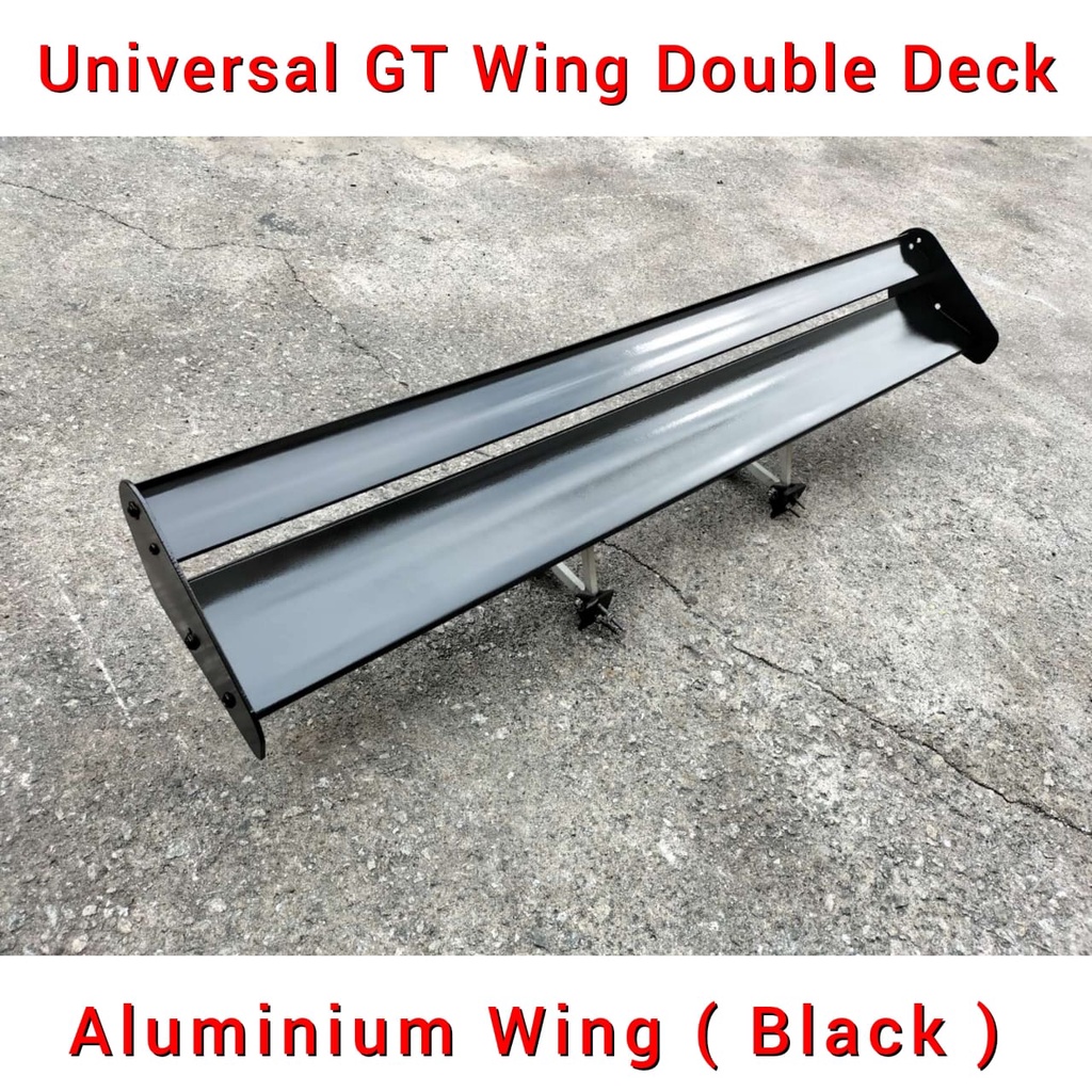 Universal Racing Aluminium GT Trunk Spoiler Wing ( Double Deck ) / Rear ...