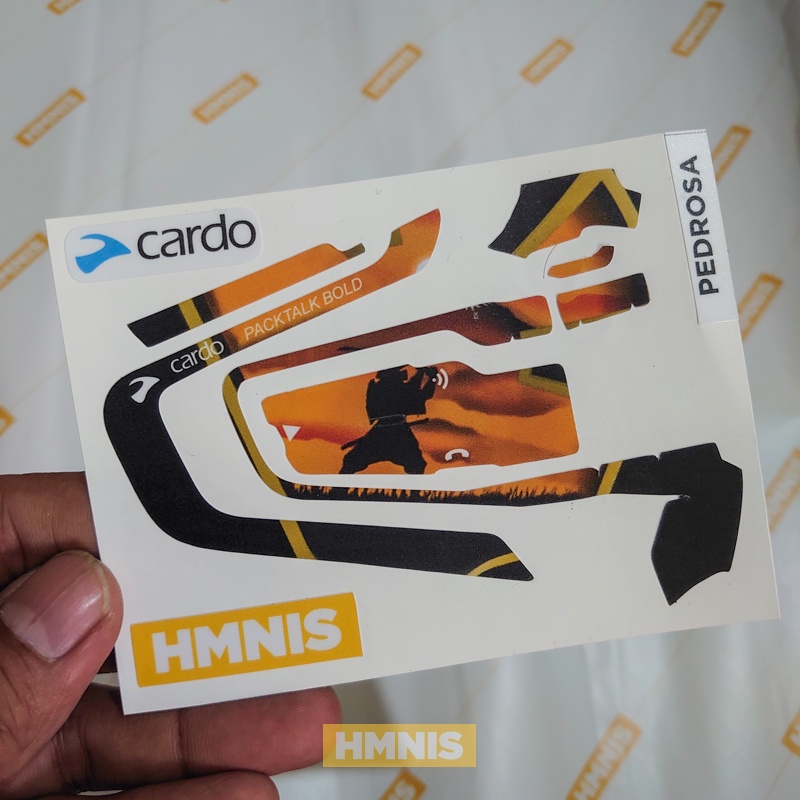 Packtalk Bold Skin Cardo Sticker with Racer Helmet Motif, Anti-Scratch ...