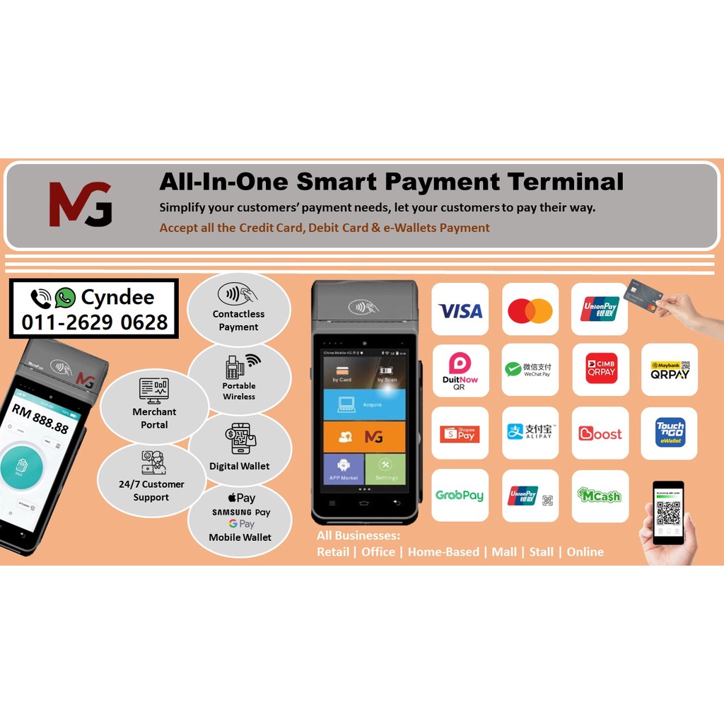 All-In-One Merchant Payment Terminal (Wireless / Contactless / Cashless ...