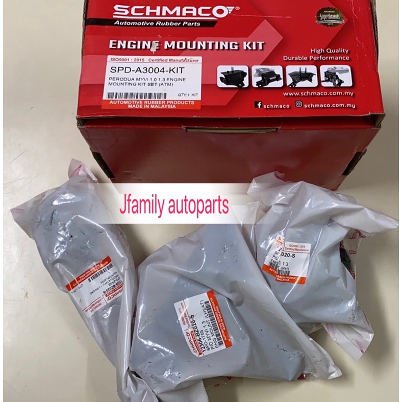 MYVI 1.3 AUTO ENGINE MOUNTING SET SCHMACO SPD-A3004-KIT(AT) | Shopee ...