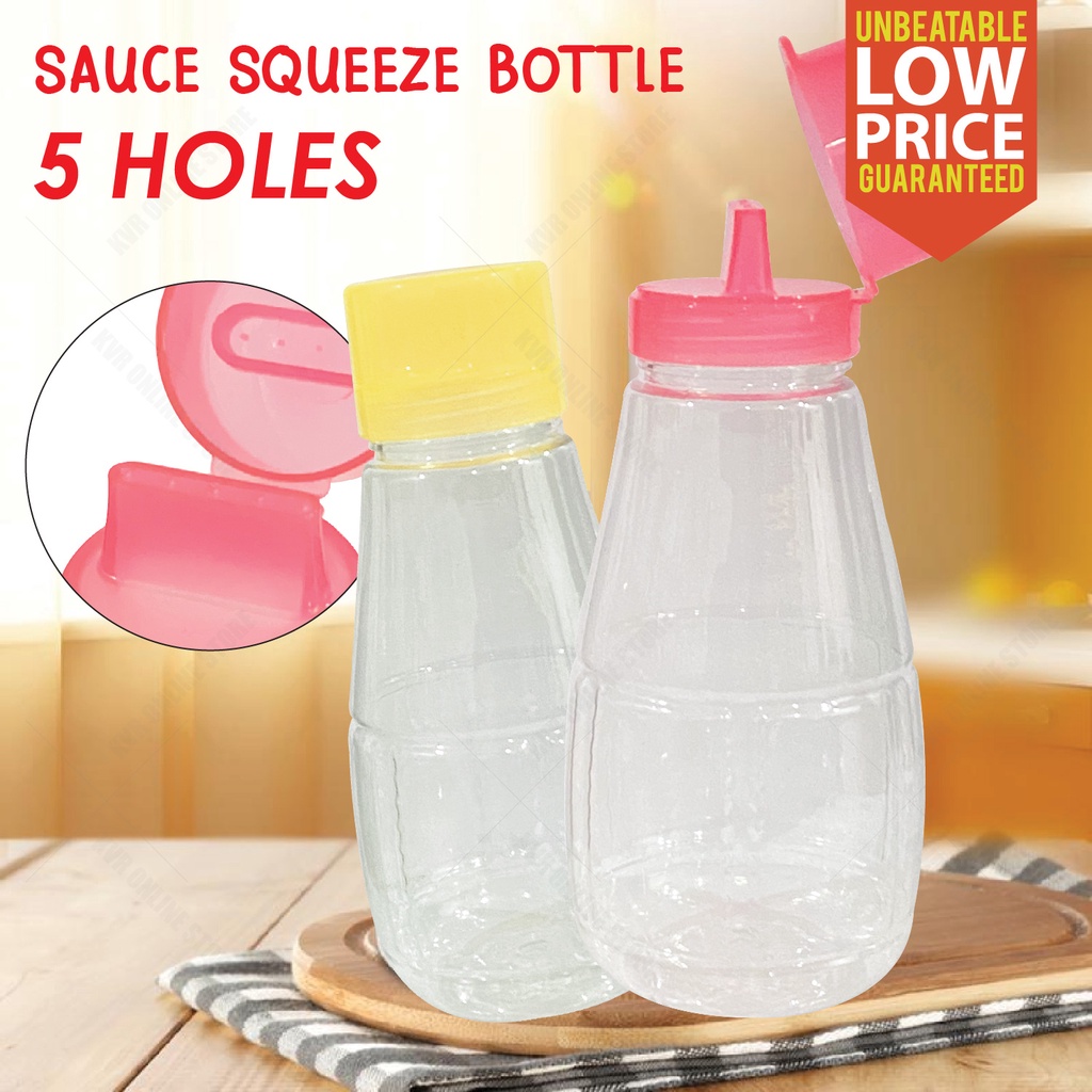 (1PC) 5 Holes Sauce Squeeze Bottle Ketchup Condiment Dispenser with ...
