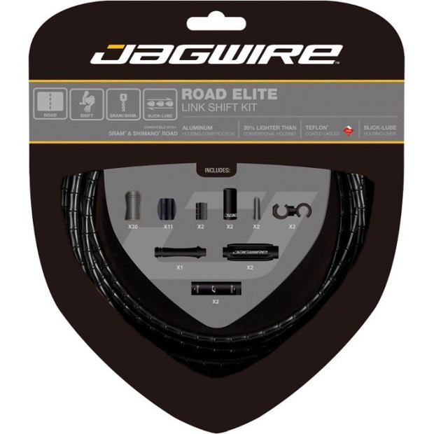Jagwire Road Elite link Teflon Shifter Cable Kit For Shimano/ Sram ...