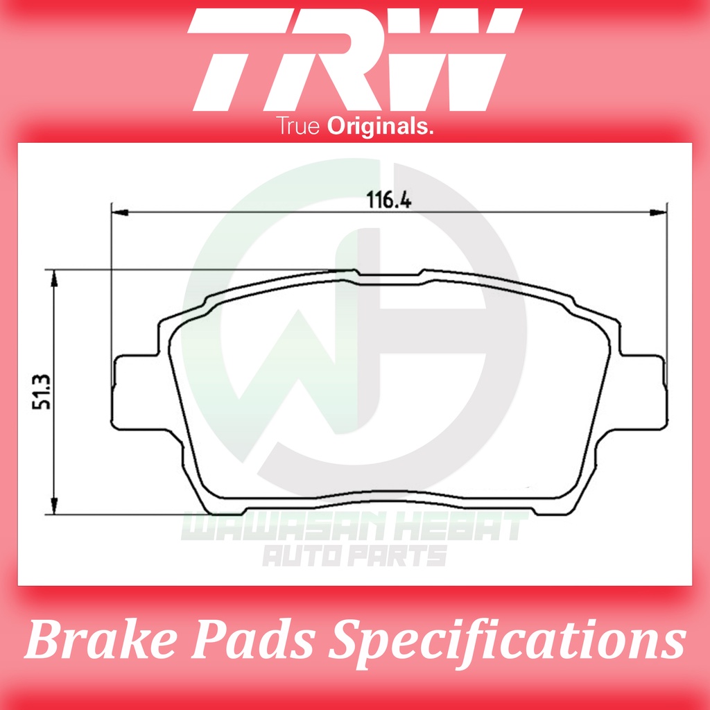 Toyota Vios NCP42 Front / Rear Brake Pad , Disc Brake Pads TRW ATEC ...