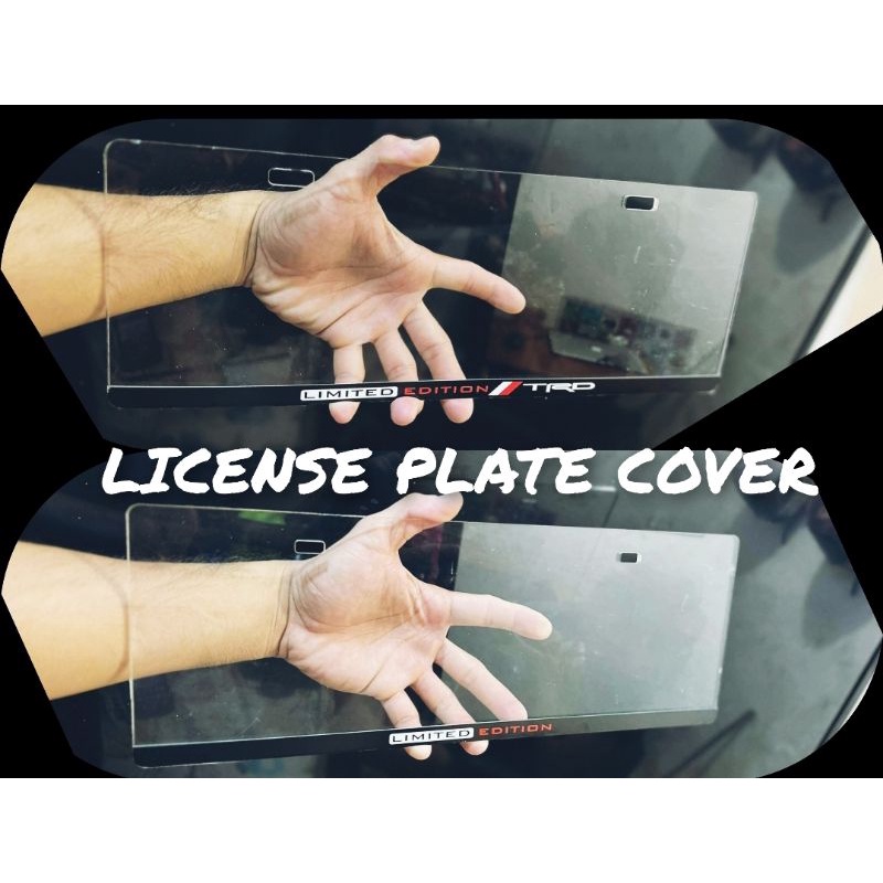 Car Plate Cover QUALITY PURE CAST ACRYLIC (PAIR harap at likod ...