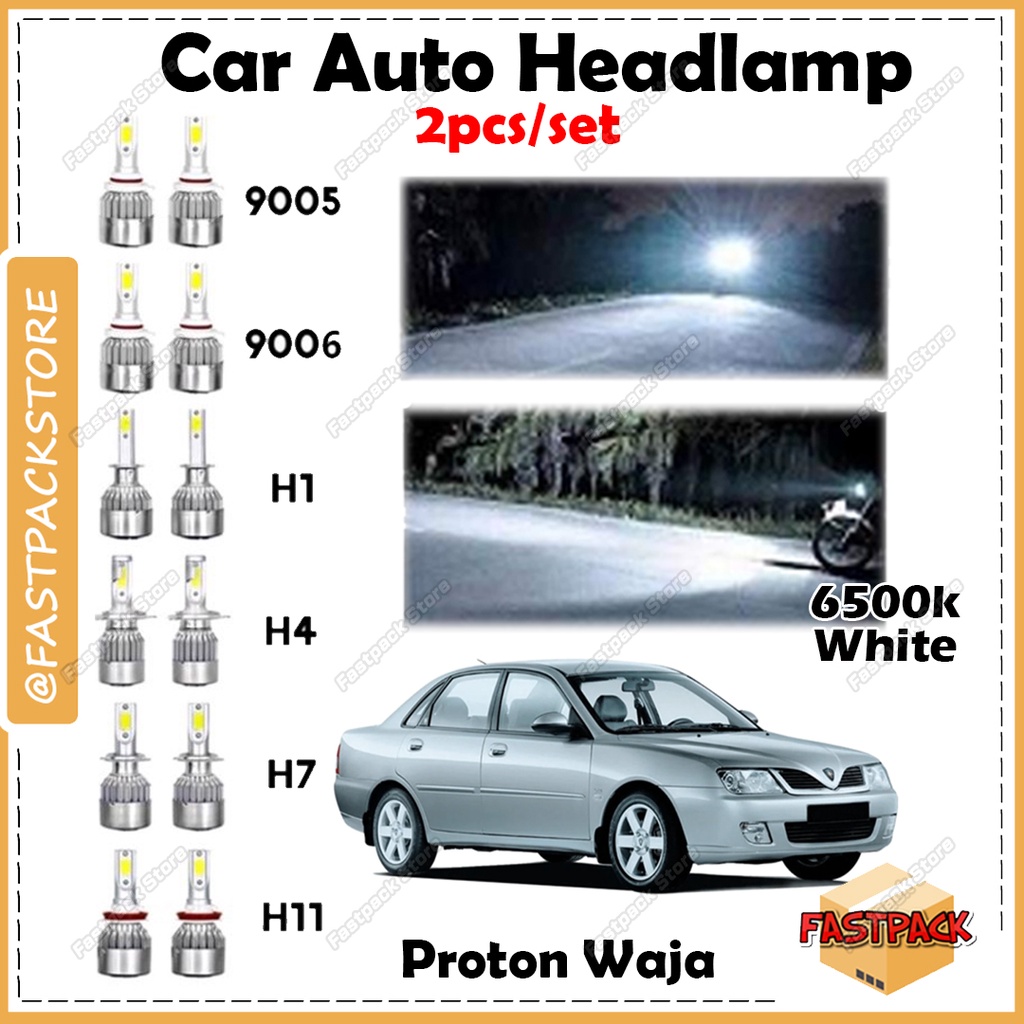 For Proton Waja C6 Car Auto Headlight Headlamp LED White Light Bulb ...
