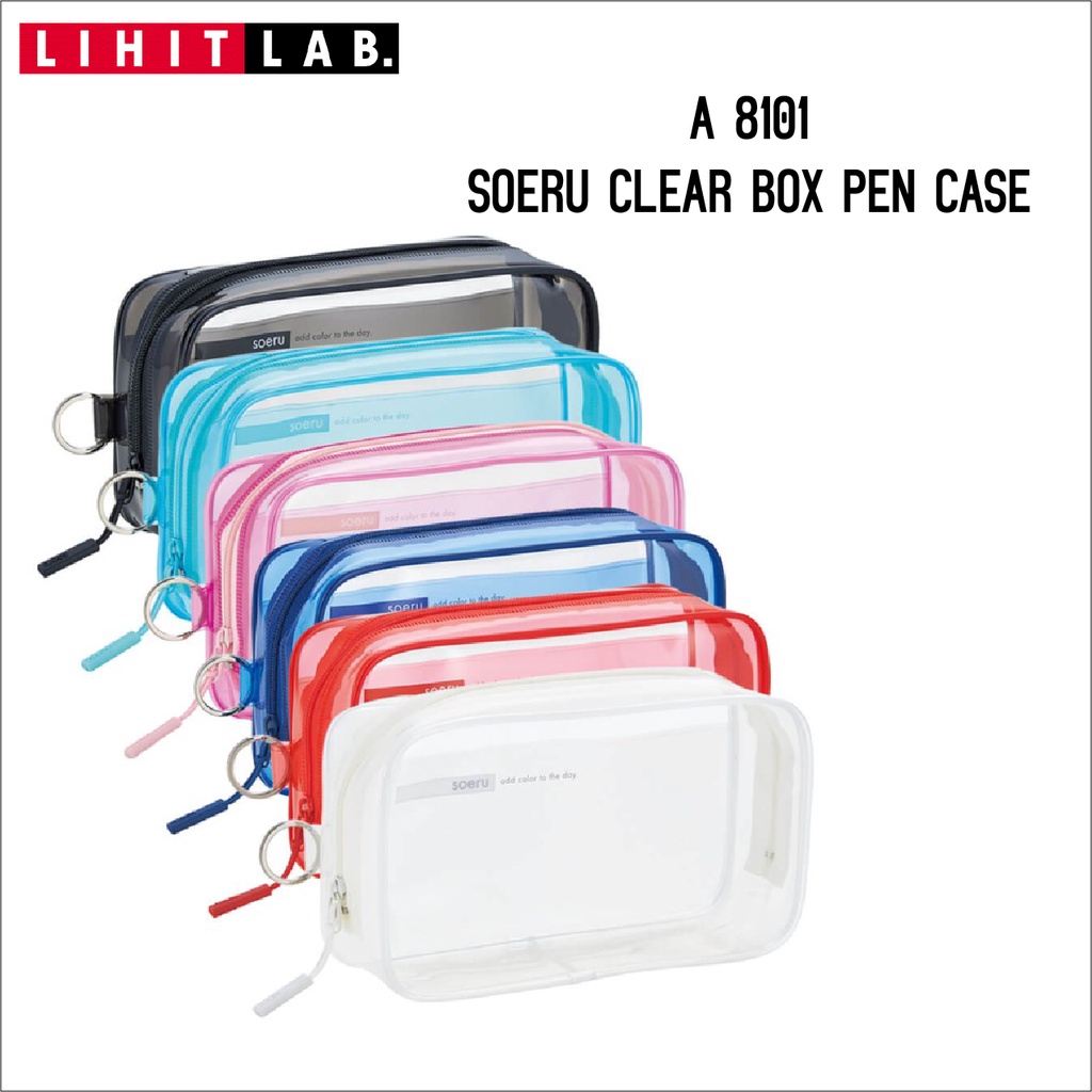 【LIHIT LAB.】Soeru Clear PVC Pen Case (A 8101) | Shopee Malaysia
