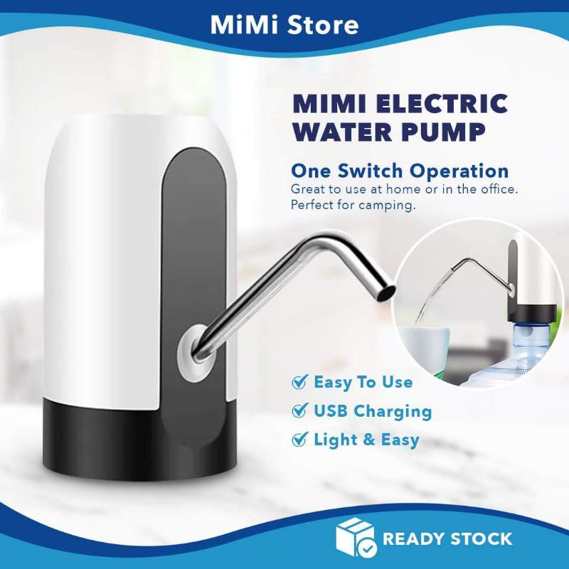 MiMi Electric Water Dispenser Pump Smart Rechargeable USB Charging ...